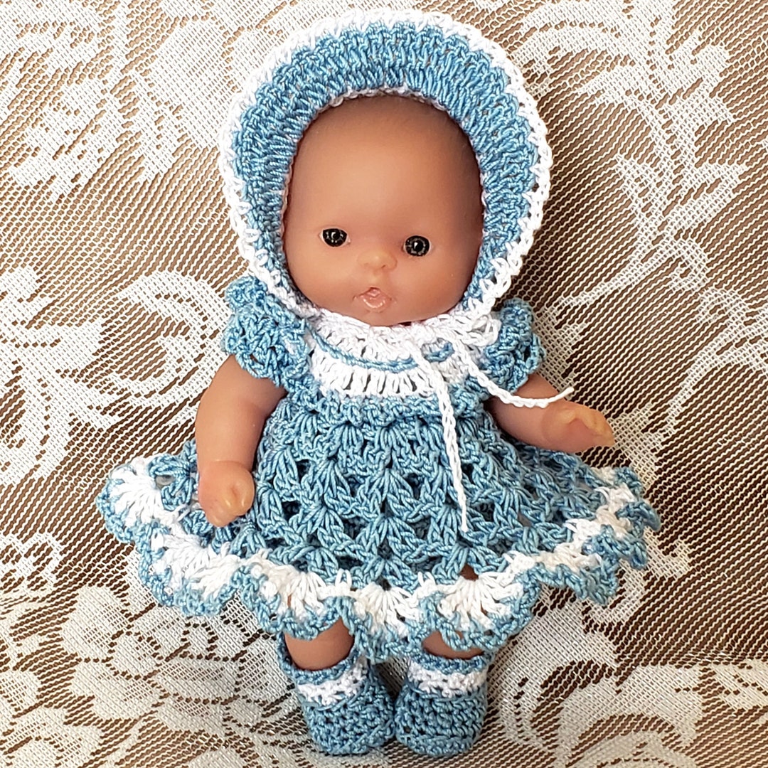 Clothes for 5" Inch Mini Baby Doll Berenguer Victorian Style Crochet ...