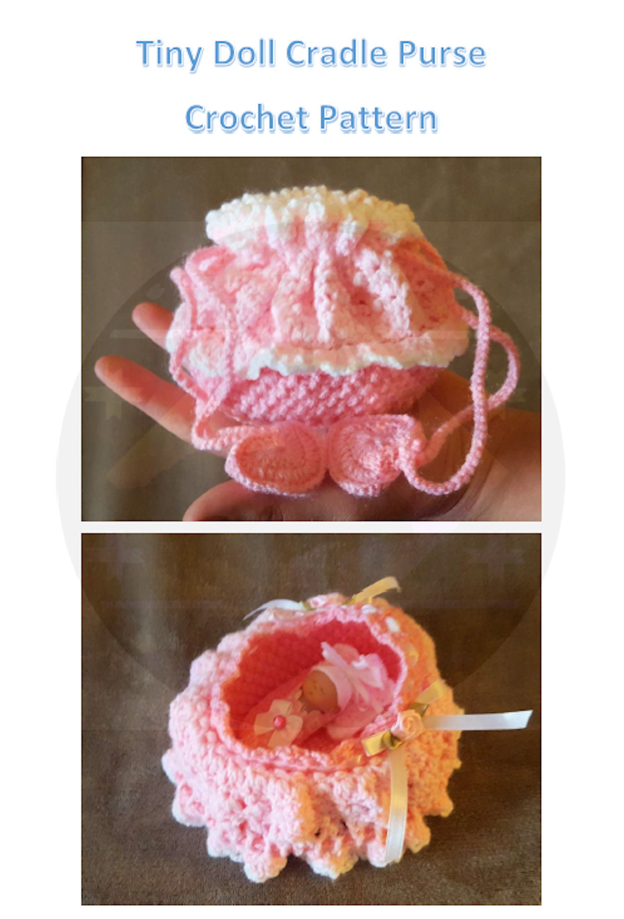 PDF Instant Download Pattern Tiny Purse for Dolls up to 3 Inch Crochet ...