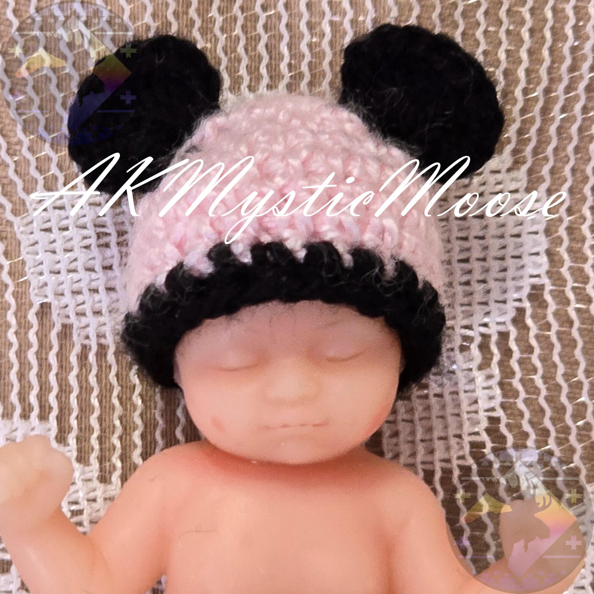 Tiny Crochet Mouse Ears Hat for 2-2.25in/5-5.5cm Head Size -fits ...