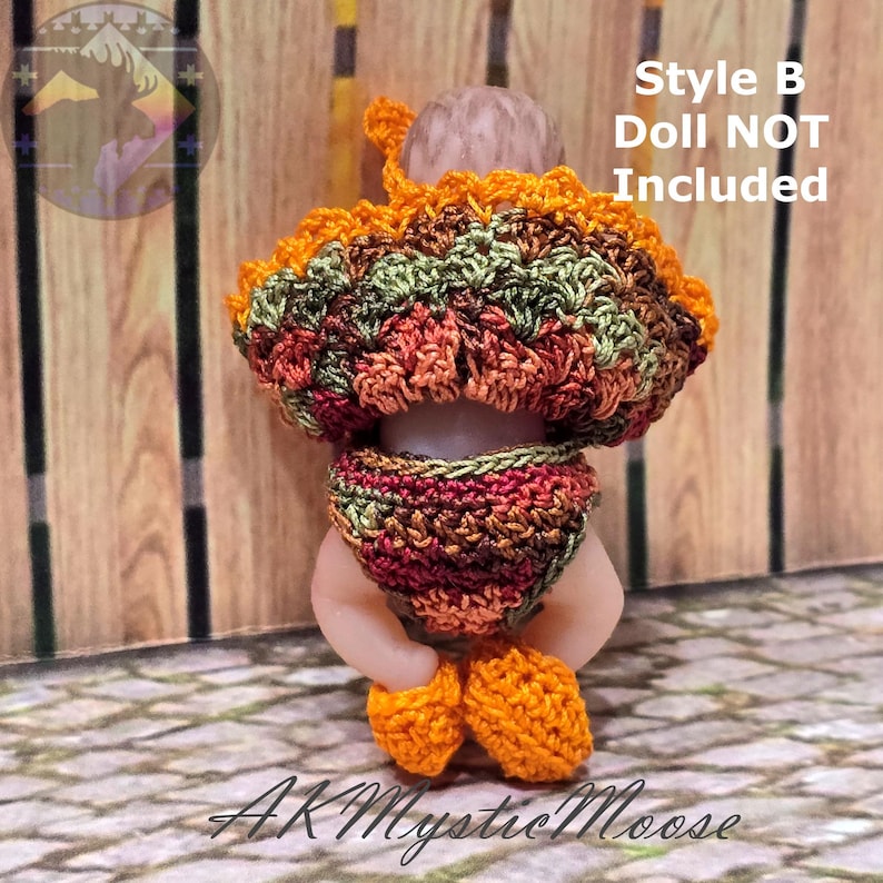 OOAK Tiny Crochet Fall Dress Set for 2.5" Zuru 5 Surprise & Similar ...