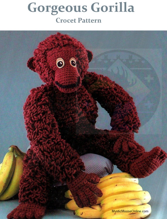 PDF Instant Download Vintage Pattern Gorgeous Gorilla | Etsy