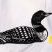 Three Loons Tea Towel - Linocut - Designed and Handprinted in Maine - Etsy