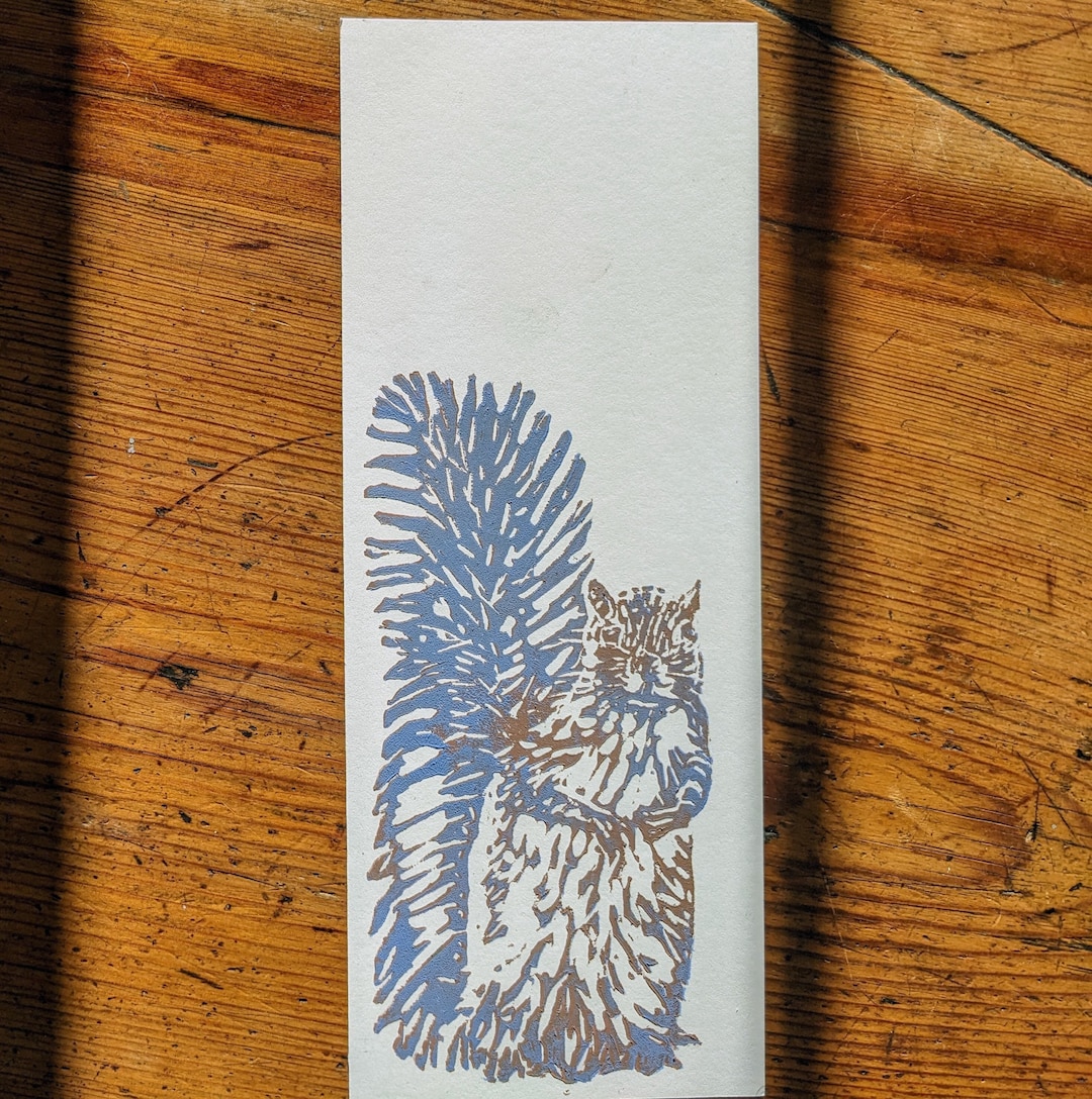 Squirrel Scurry - 6 Linocut Cards With Envelopes - Original Design ...
