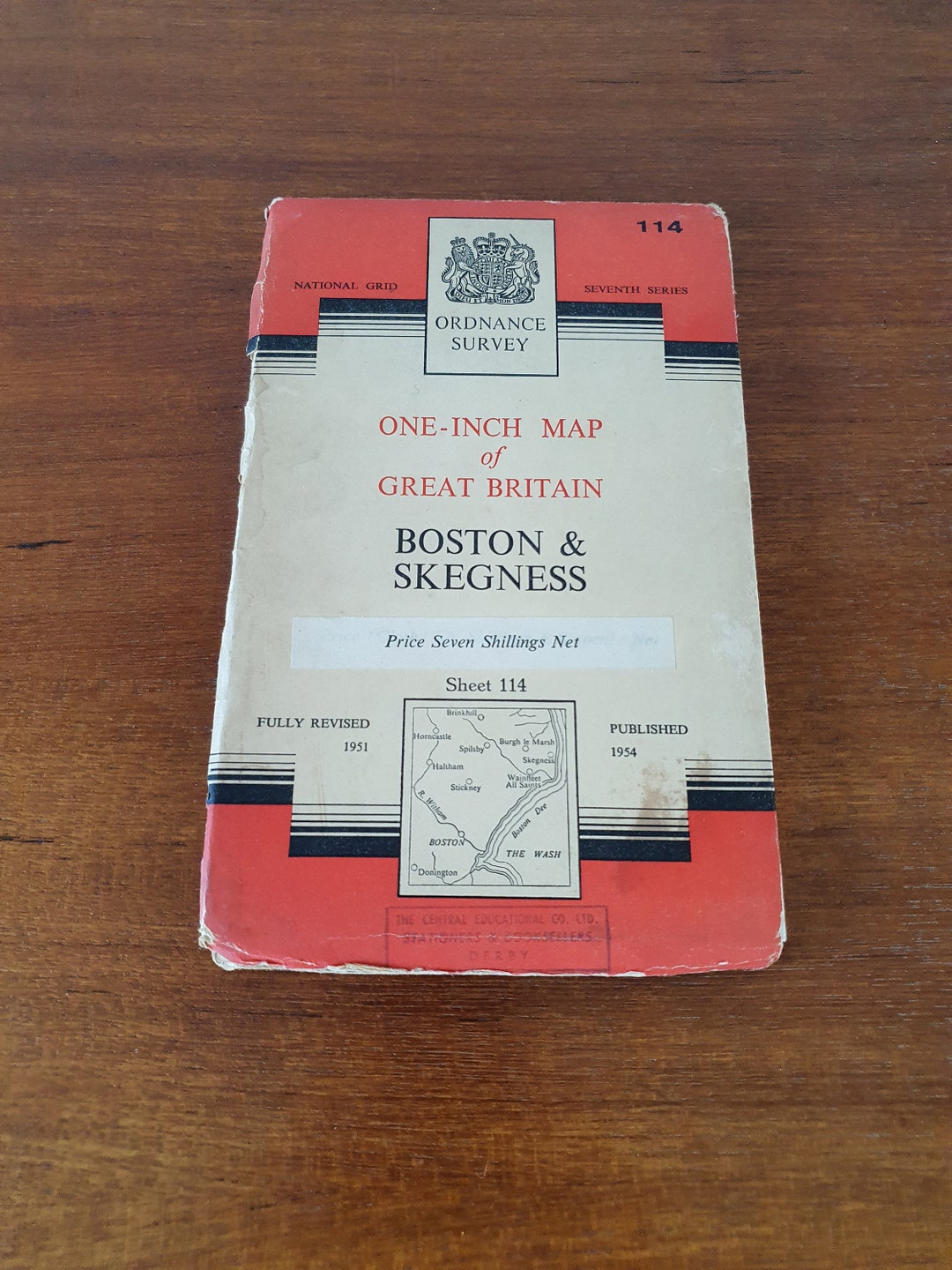 Vintage Map 1954 Ordnance Survey One-inch Map of Great Britain Boston ...