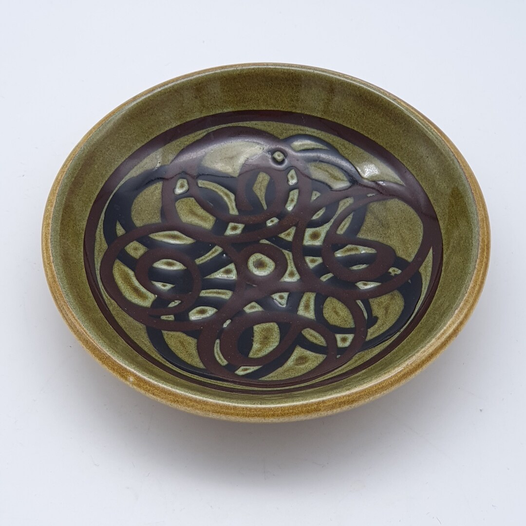 Brixham Pottery Devon Pin Dish Swirl Design - Etsy