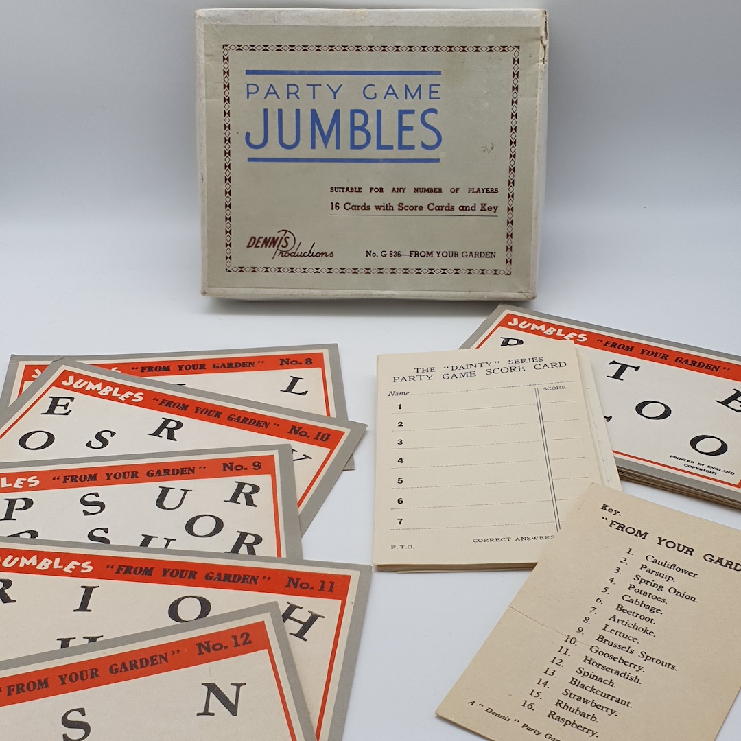 Vintage Party Game Jumbles - Dainty Series - Etsy