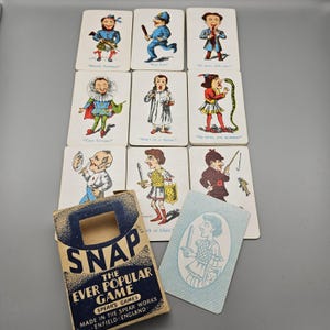 Antique Snap Card Game - Vintage Snap Cards - Etsy