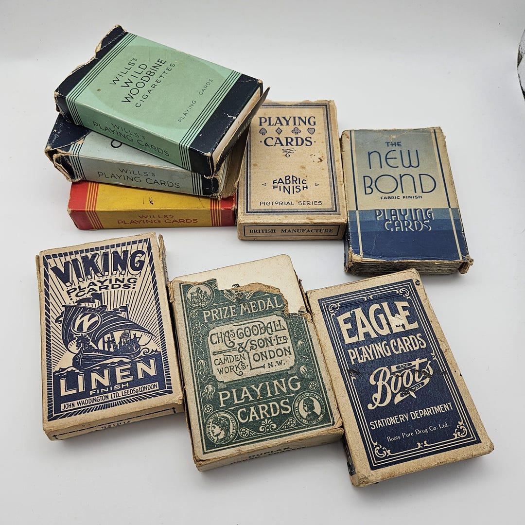Vintage Playing Cards, Various Designs, All Complete - Will's, New Bond ...