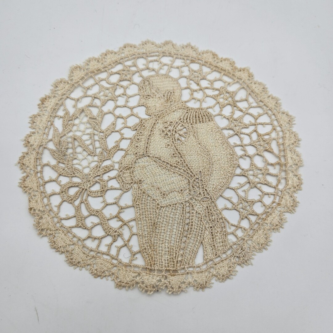 Handmade Vintage Spanish Crochet Lace Doily - Etsy