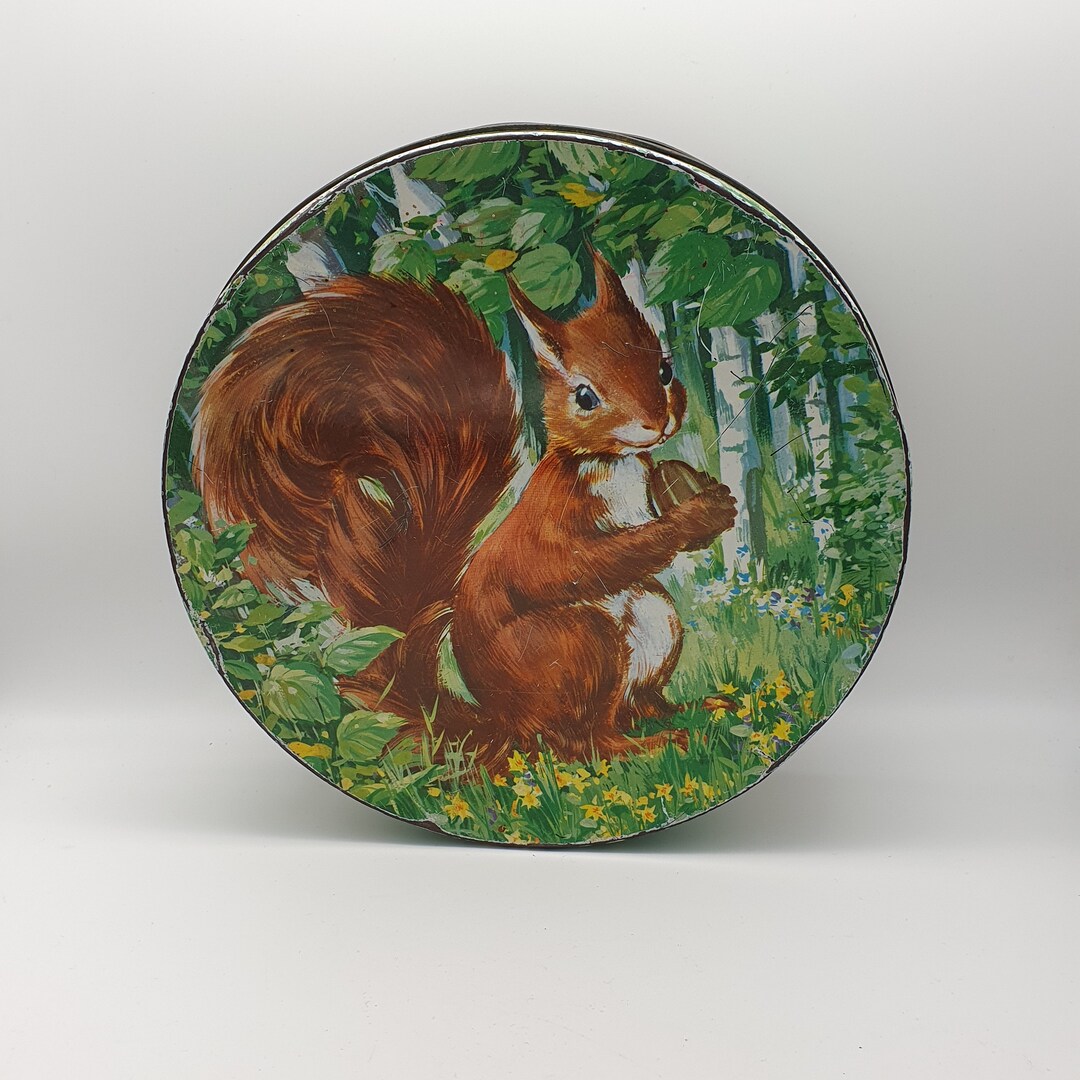 Vintage Peek Frean Tin - Squirrel - Etsy UK