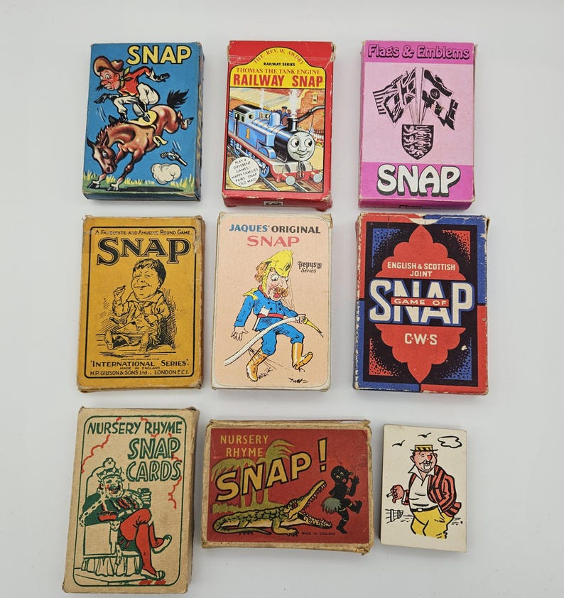 Antique Snap Card Game - Vintage Snap Cards - Choose From Selection - Etsy