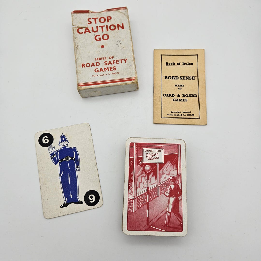 Vintage Stop Caution Go Card Game - C1950s - No Board - Etsy