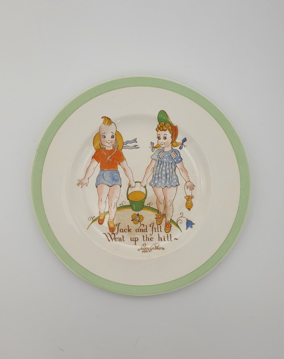 Midwinter Nursery Plate - Jack & Jill - Peggy Gibbons - Etsy
