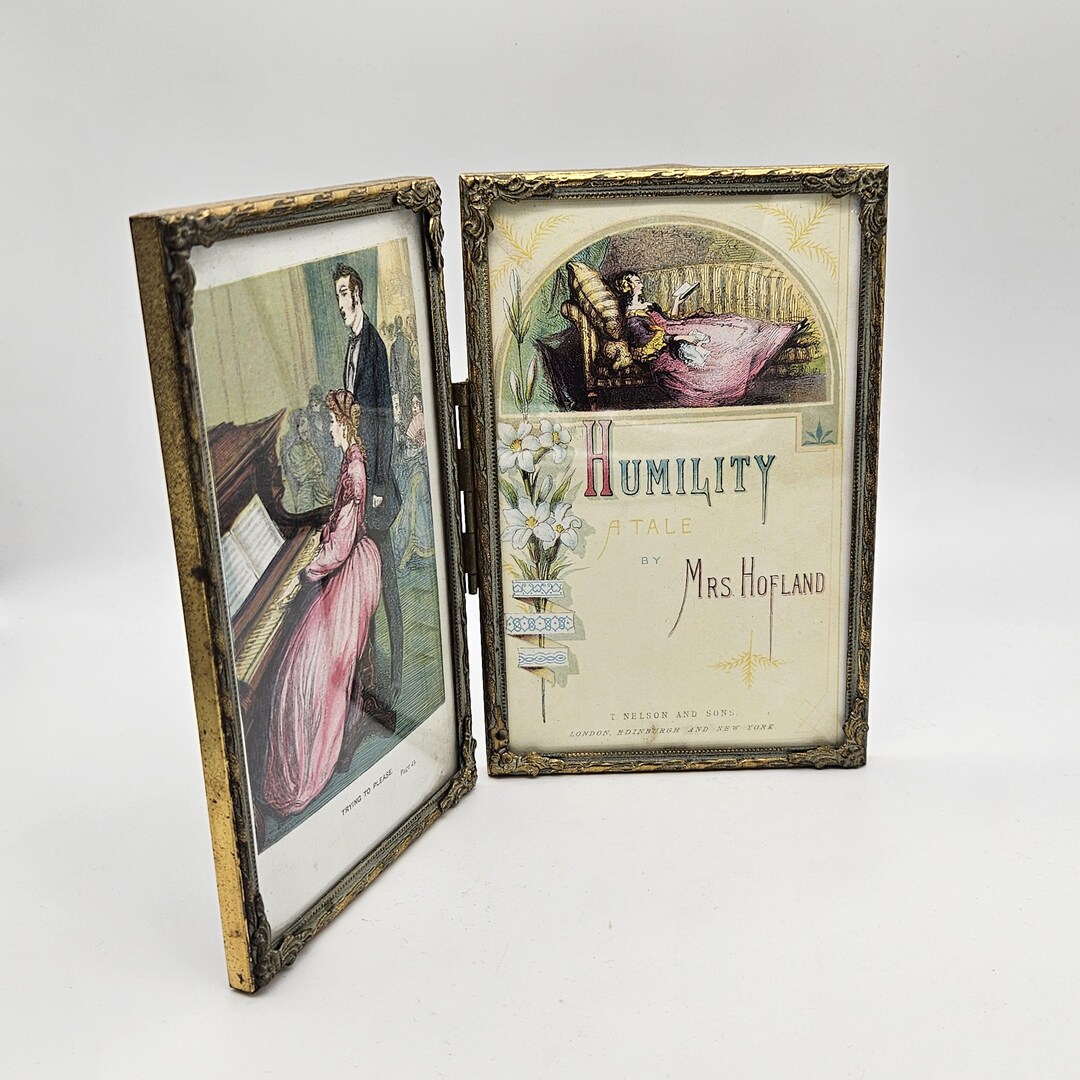 Vintage Folding Gilt Photo Frame C1950s - Concave Glass - Etsy