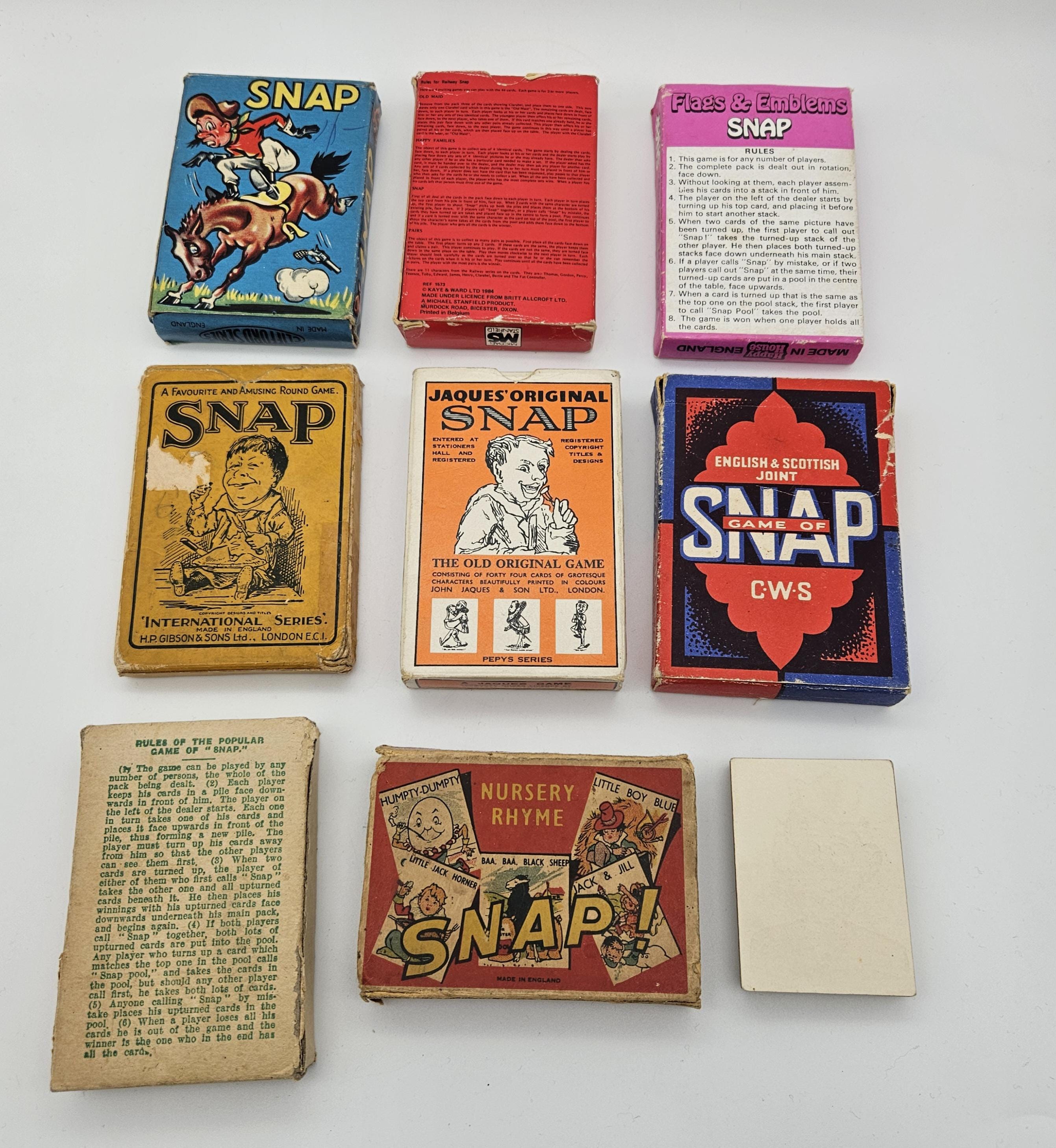 Antique Snap Card Game - Vintage Snap Cards - Choose From Selection - Etsy