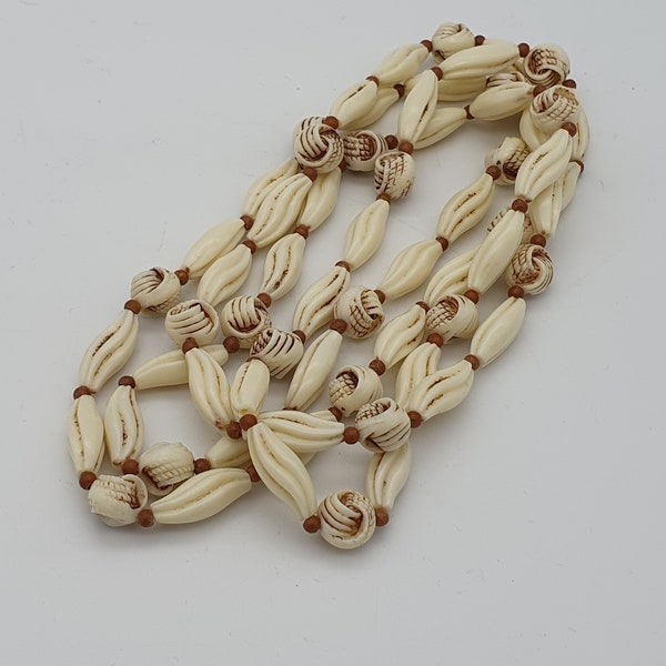 Faux Ivory Necklace - Etsy