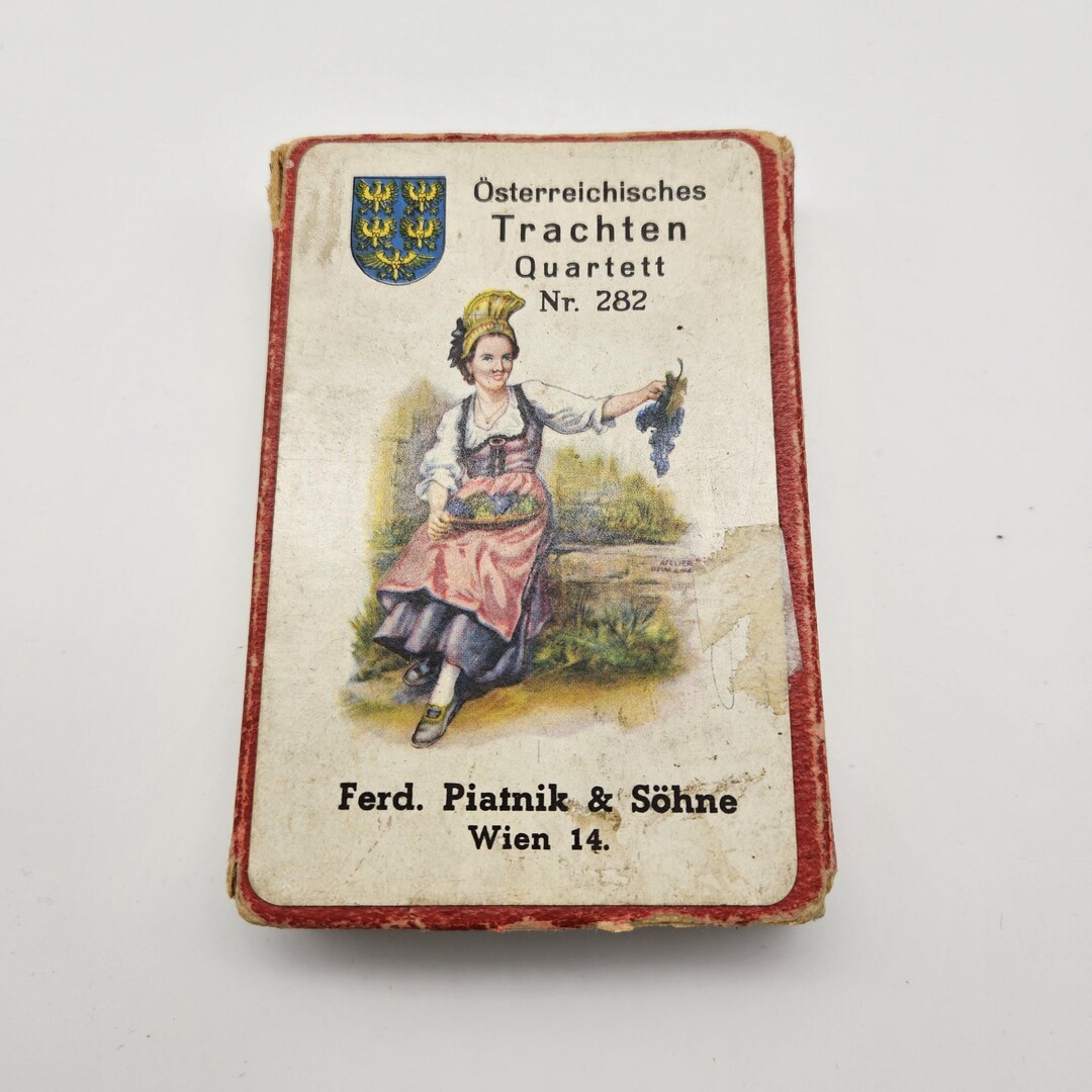 Vintage Austrian Card Game - Osterreichisches Trachten Quartett No 282 ...