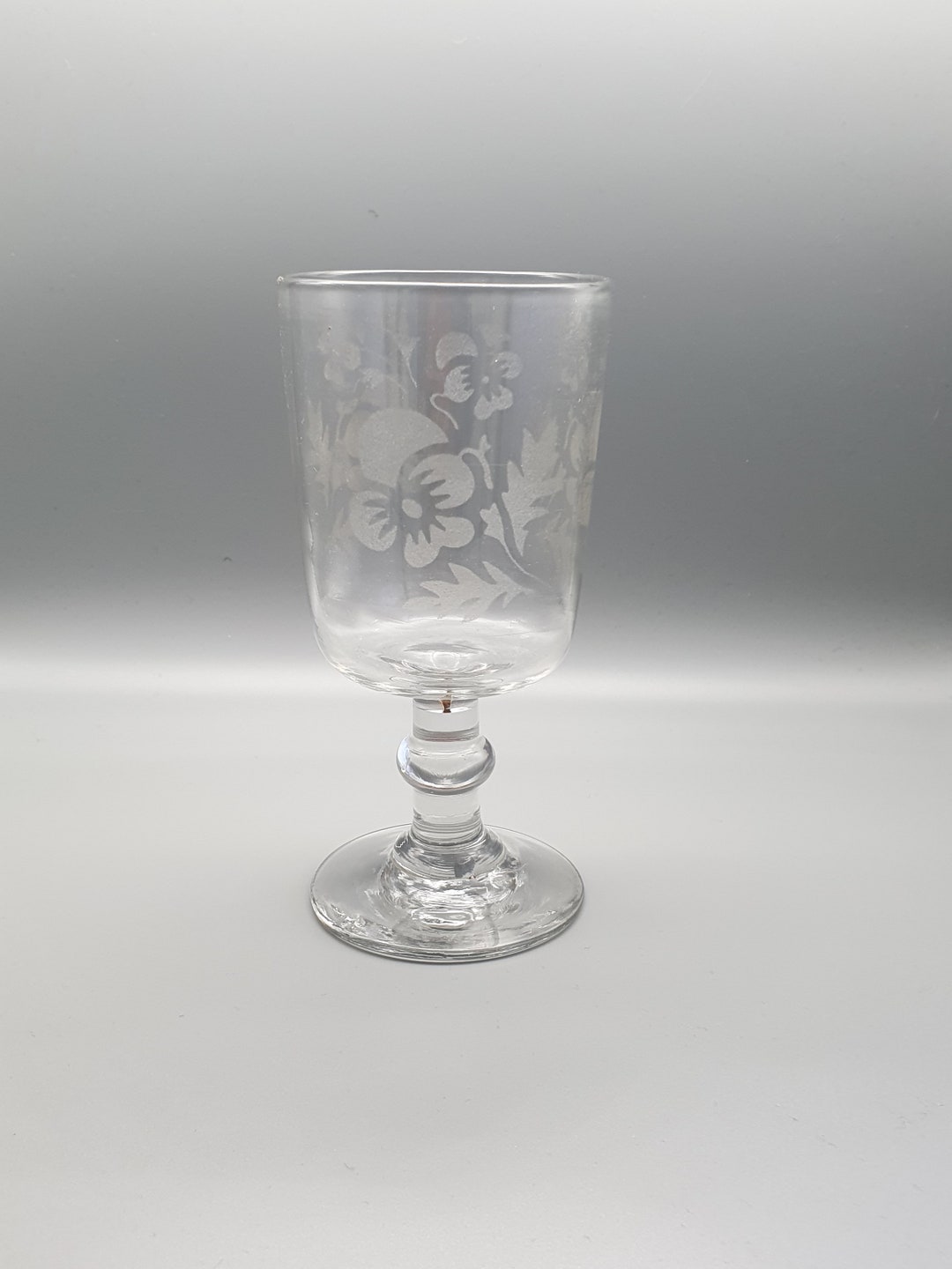 Victorian Wine Glass Acid Etched Tavern Glass - Etsy