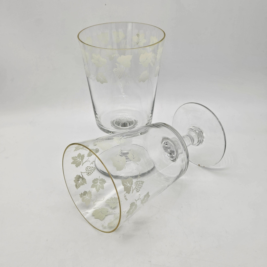 Pair of Scarce Hellenic Wine Glasses - Chance Glass 1961 - Etsy