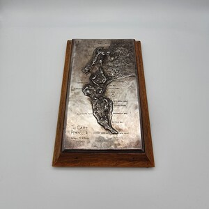 Silver Nickle Relief Map of the Cape Peninsula - Etsy