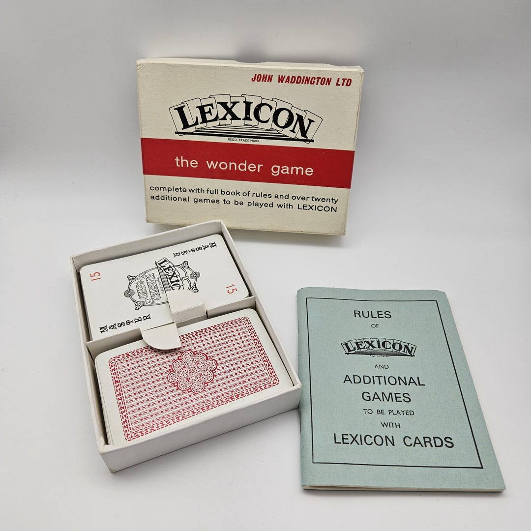 Vintage Card Game - Lexicon - Waddington's - Etsy