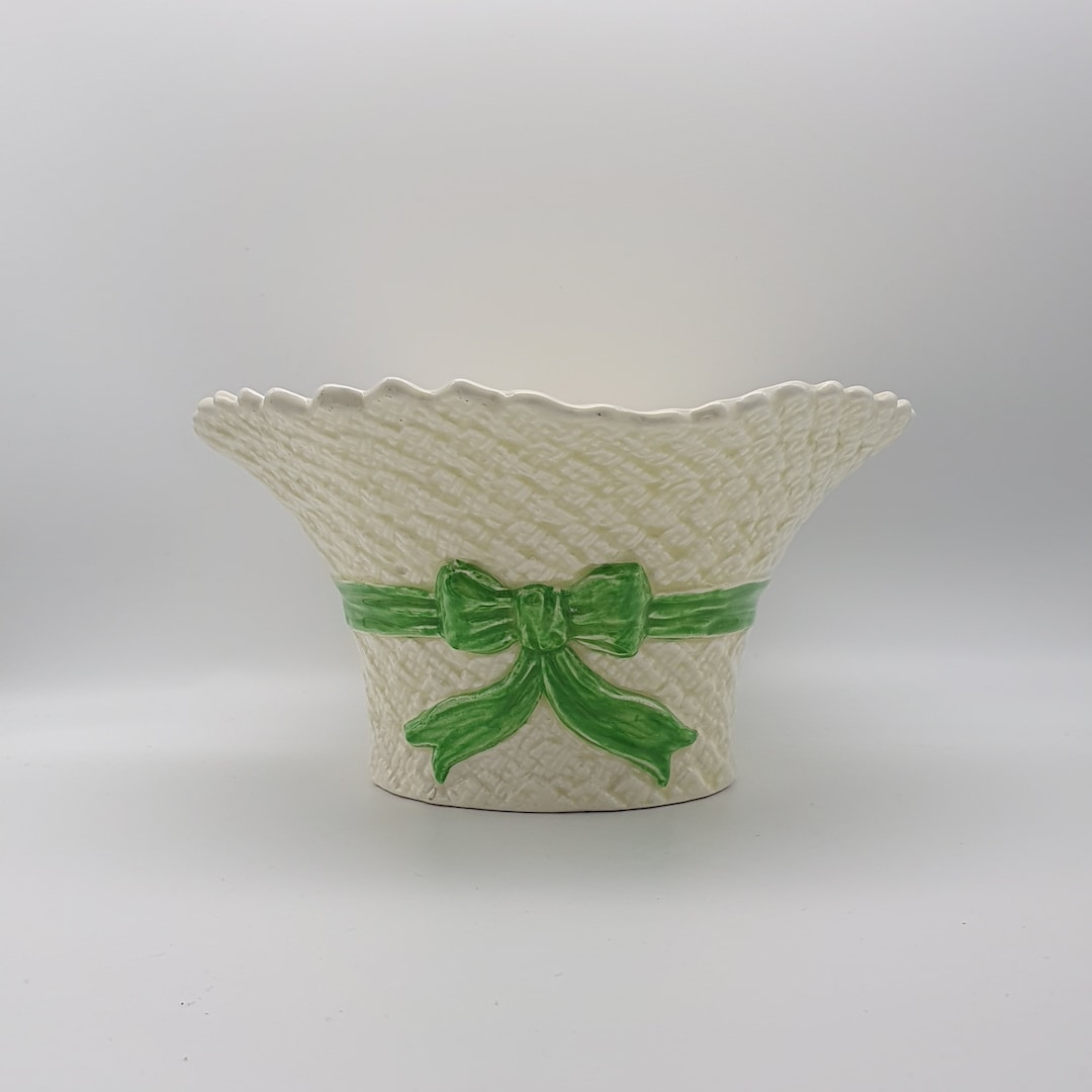 Quirky Indor Planter - Falcon Ware Straw Hat - 1940s - Etsy