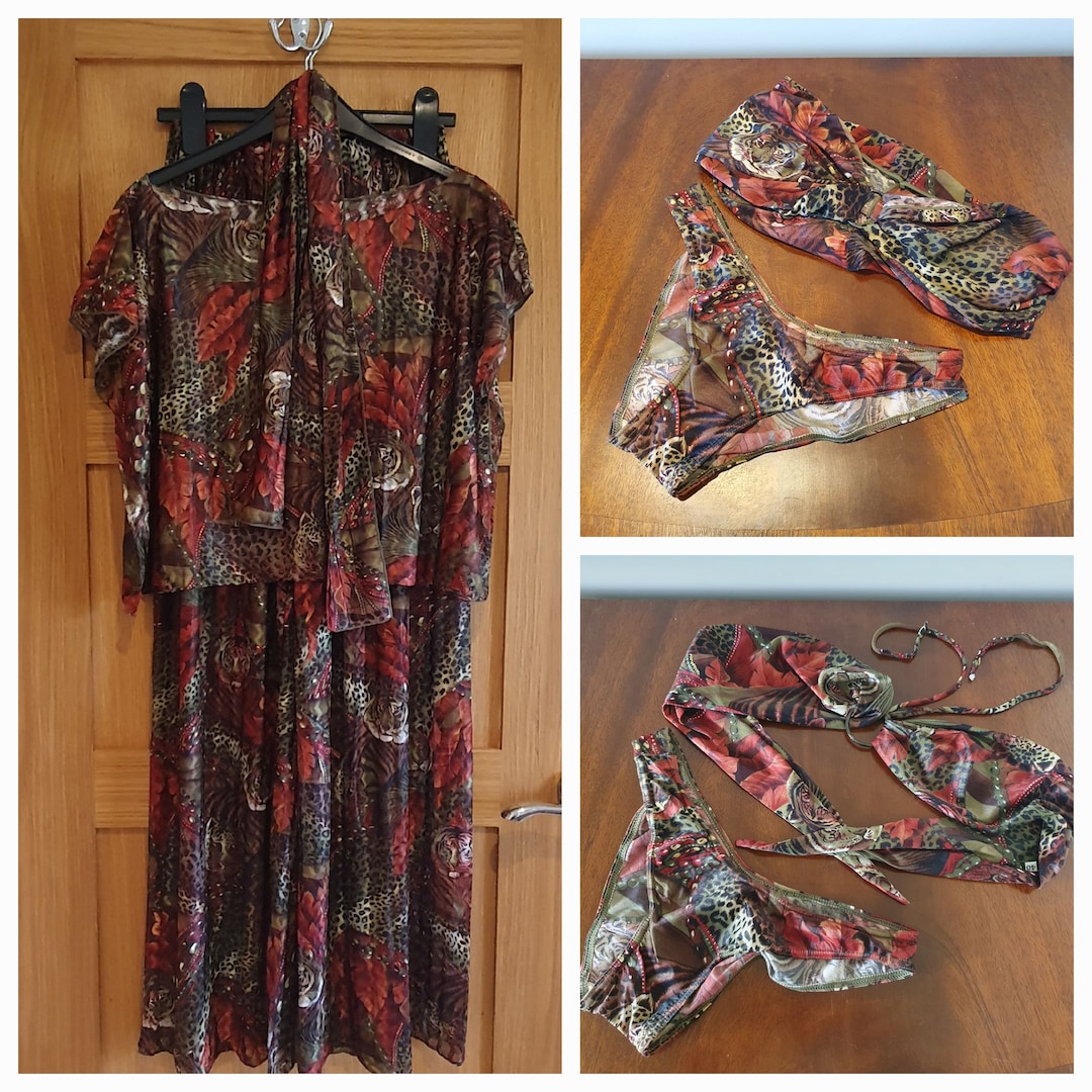 Vintage Bikini Beach Swimwear Set 1980s Nicole Olivier - Etsy