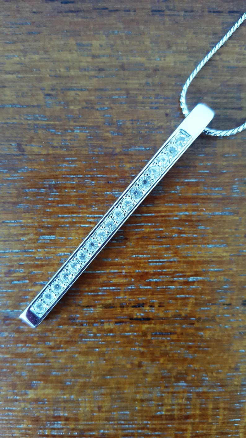 Genuine Swarovski Pendant Necklace Signed Swan Mark | Etsy