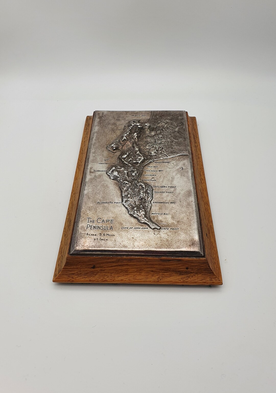 Silver Nickle Relief Map of the Cape Peninsula - Etsy