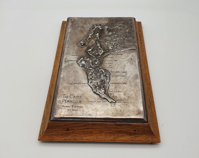 Silver Nickle Relief Map of the Cape Peninsula - Etsy