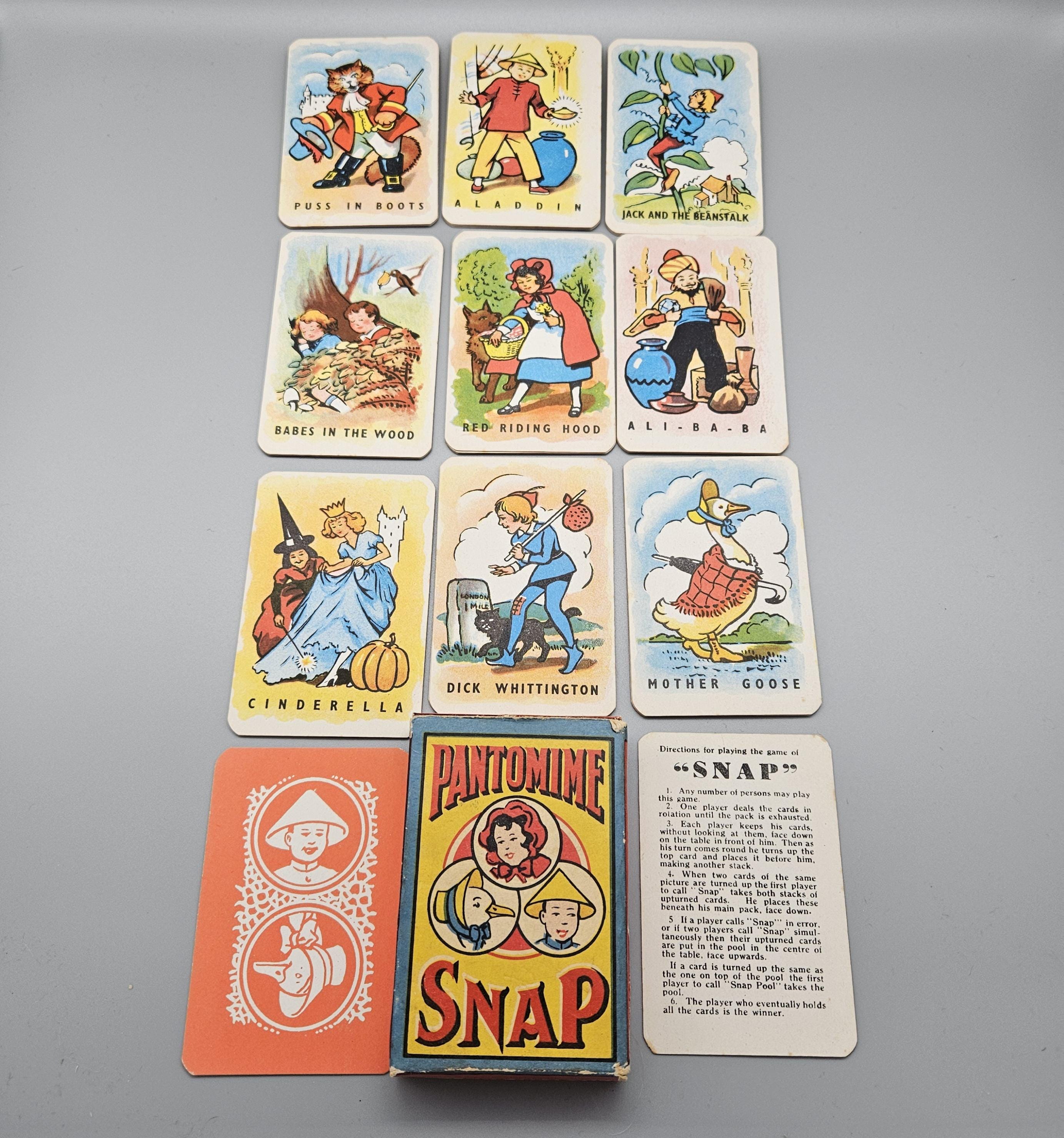 Antique Snap Card Game - Vintage Snap Cards - Etsy