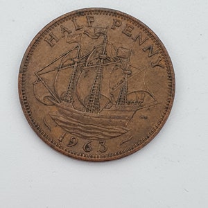 1960s Half Penny - Queen Elizabeth II - Pre Decimal Coins - Etsy UK