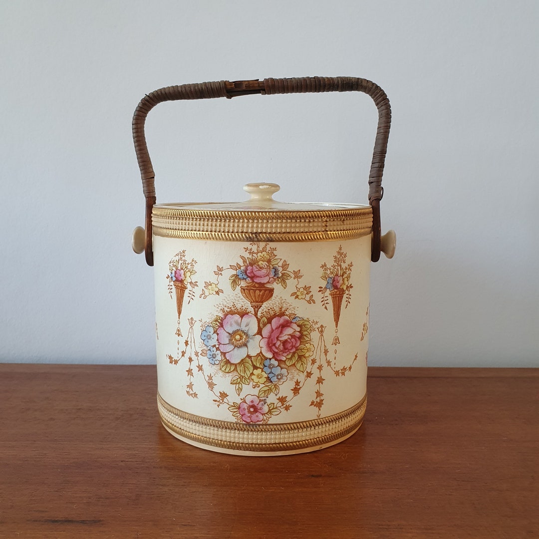 Crown Devon Blush Art Nouveau Biscuit Barrel - Spring - Etsy UK