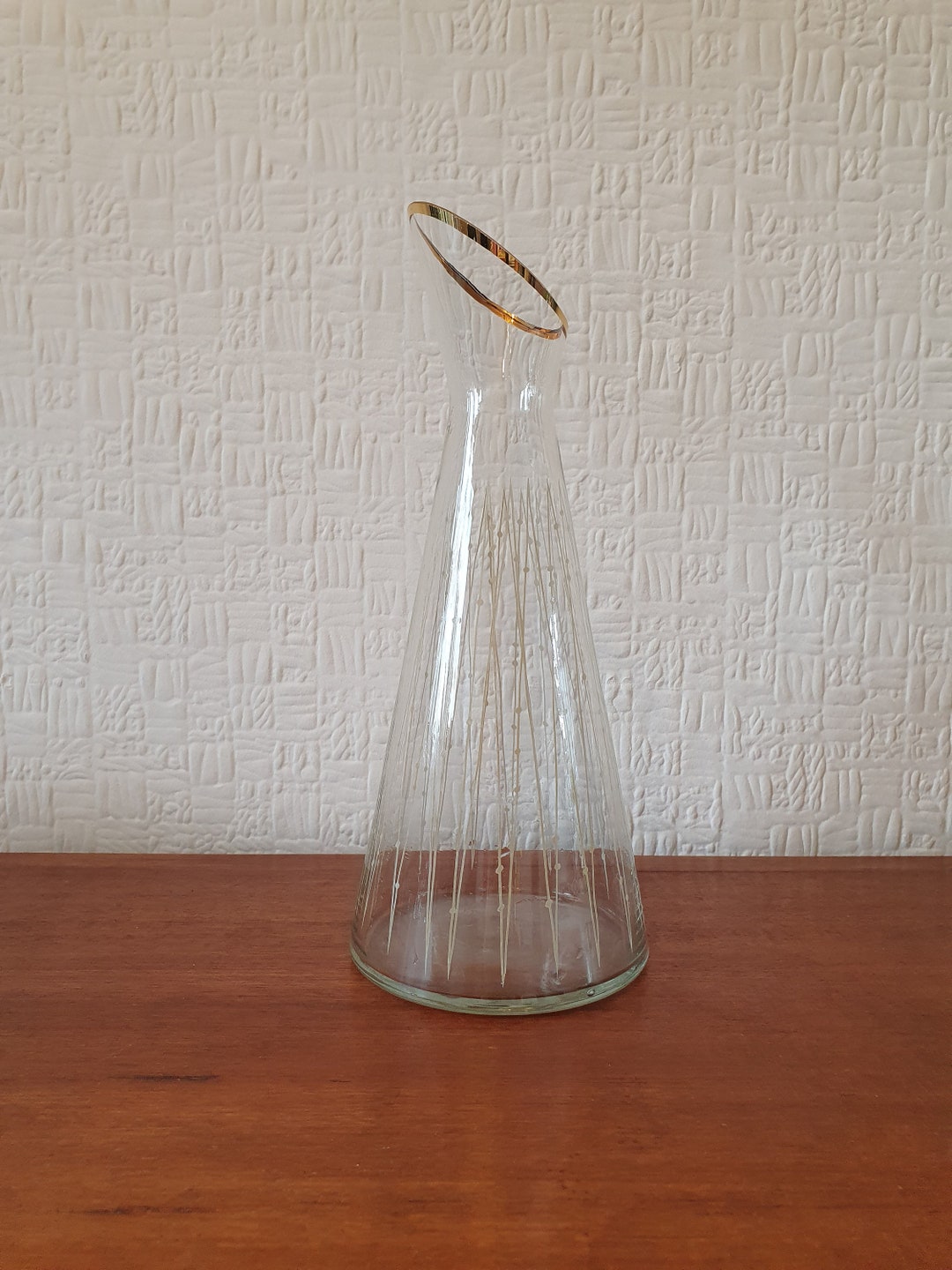 Chance Glass Giraffe Carafe - Night Sky - Margaret Casson - 1957 - Etsy