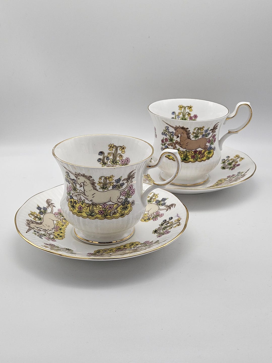 Queen's Bone China Schmid Unicorn Cup and Saucer - Etsy