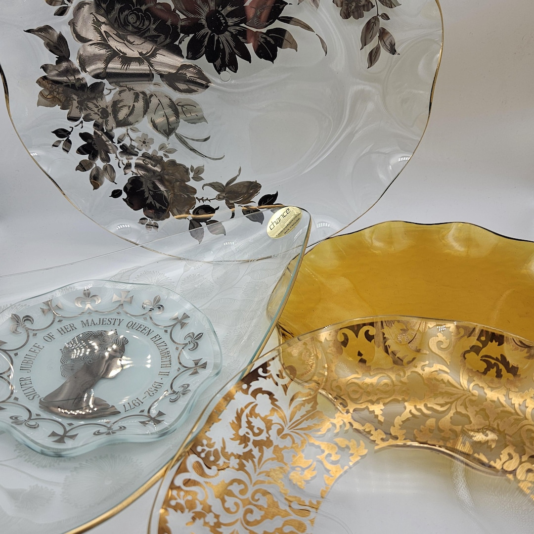 Vintage Chance Glass Selection - Plates and Bowls - Etsy