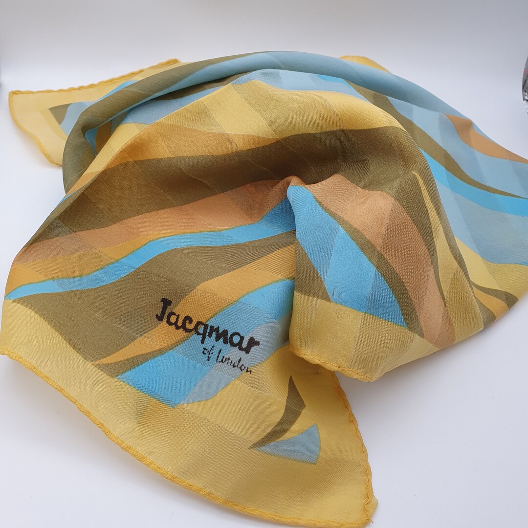 Vintage Jacqmar Scarf 1960s Square Hand Rolled and Sewn Hem - Etsy