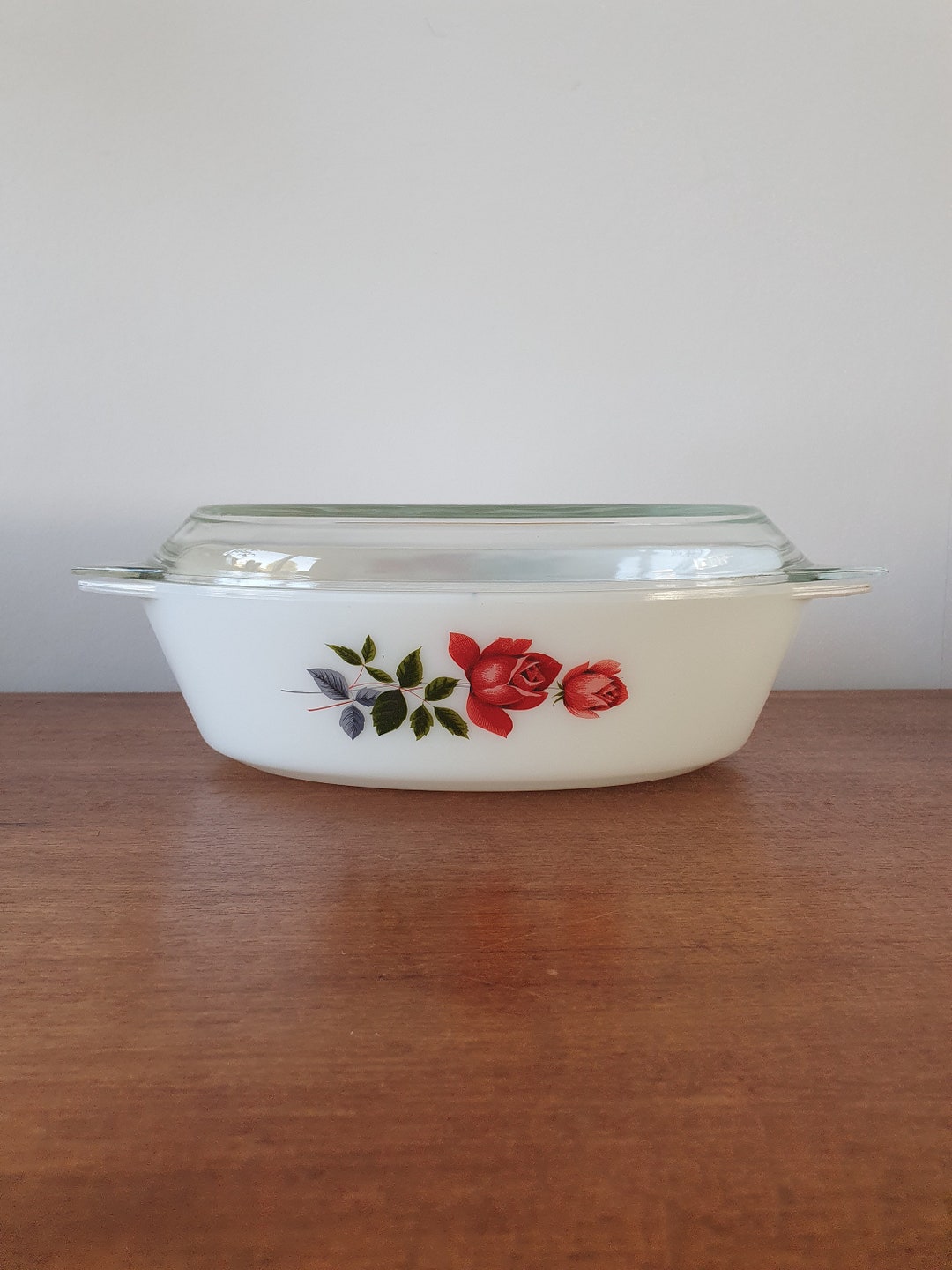 1960s JAJ Pyrex June Rose Oval Caserole Dish - Etsy