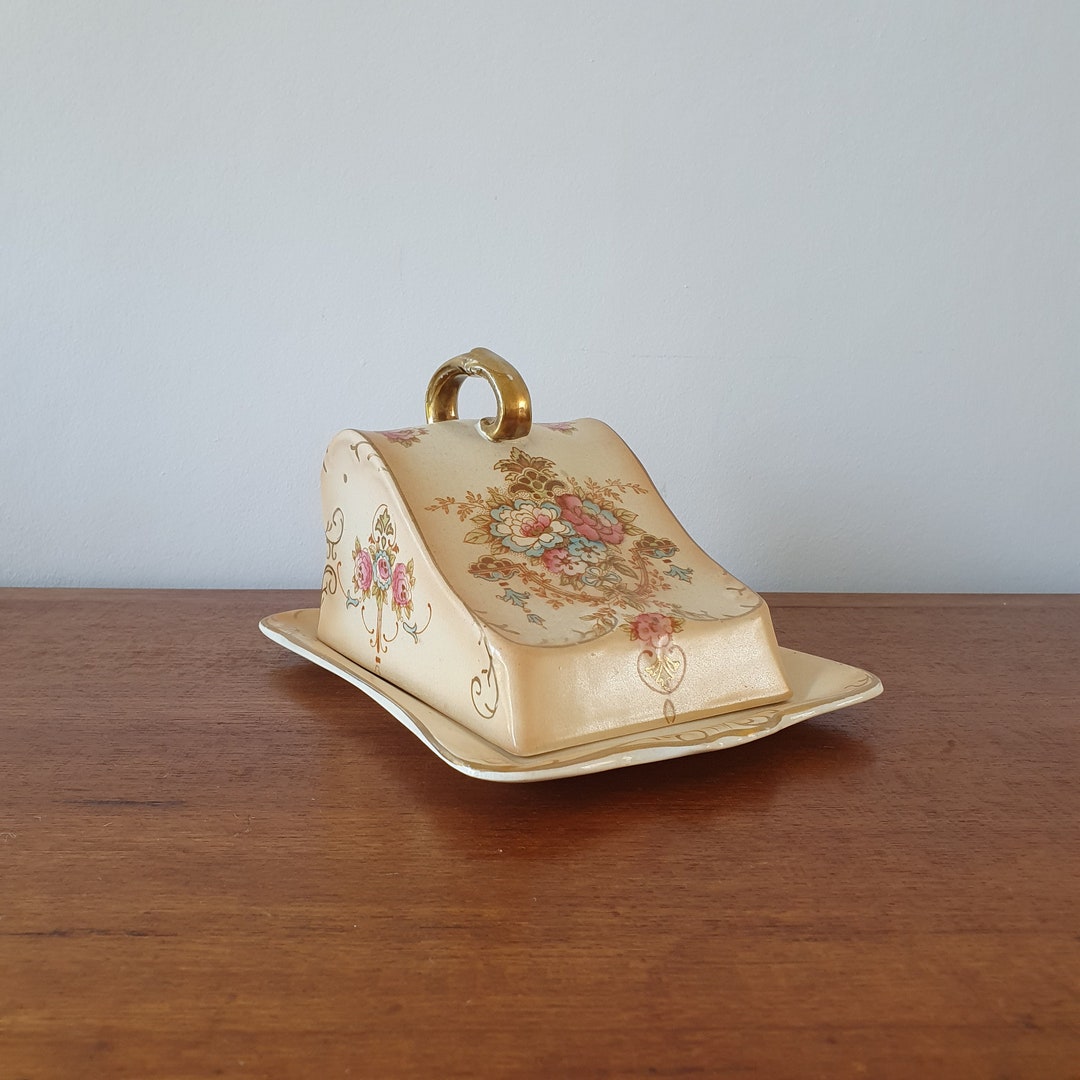 Crown Devon Blush Art Nouveau Cheese Dish - Etsy