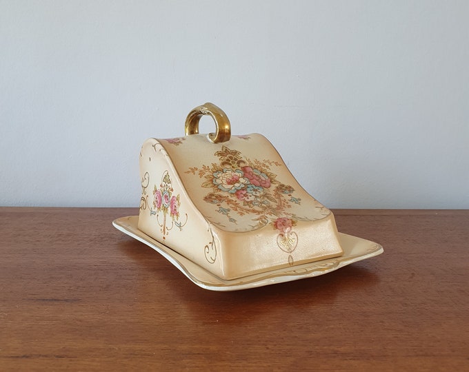 Crown Devon Blush Art Nouveau Cheese Dish - Etsy