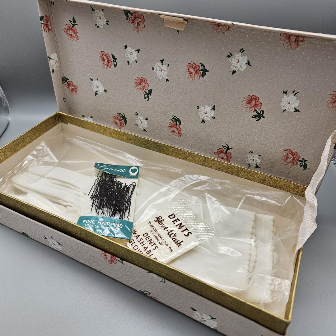 Vintage Cardboard Glove Box With Net Hat, Gloves Etc... - Etsy