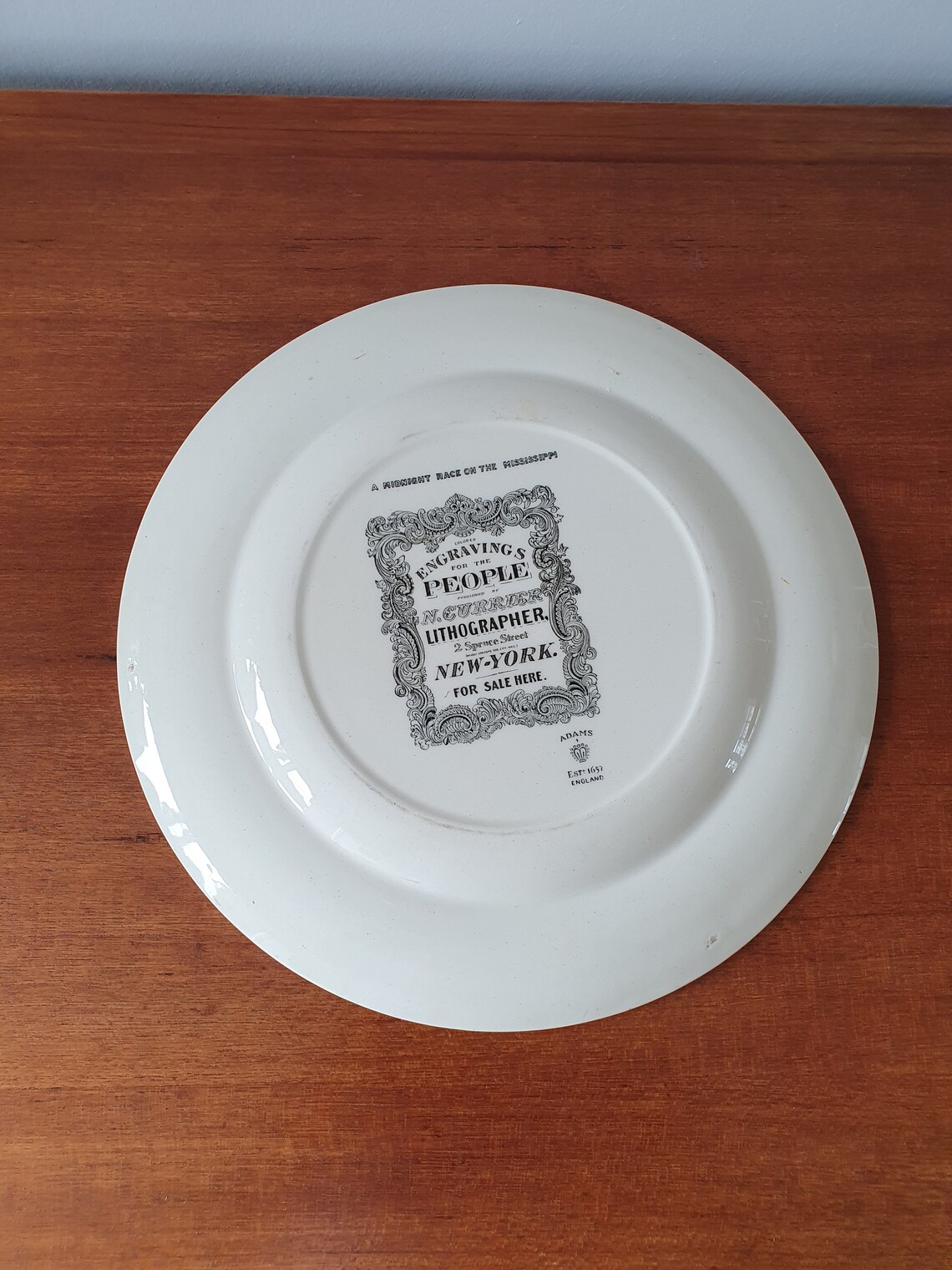 Adams Plate - Midnight Race on the Mississippi - 1930s - Etsy