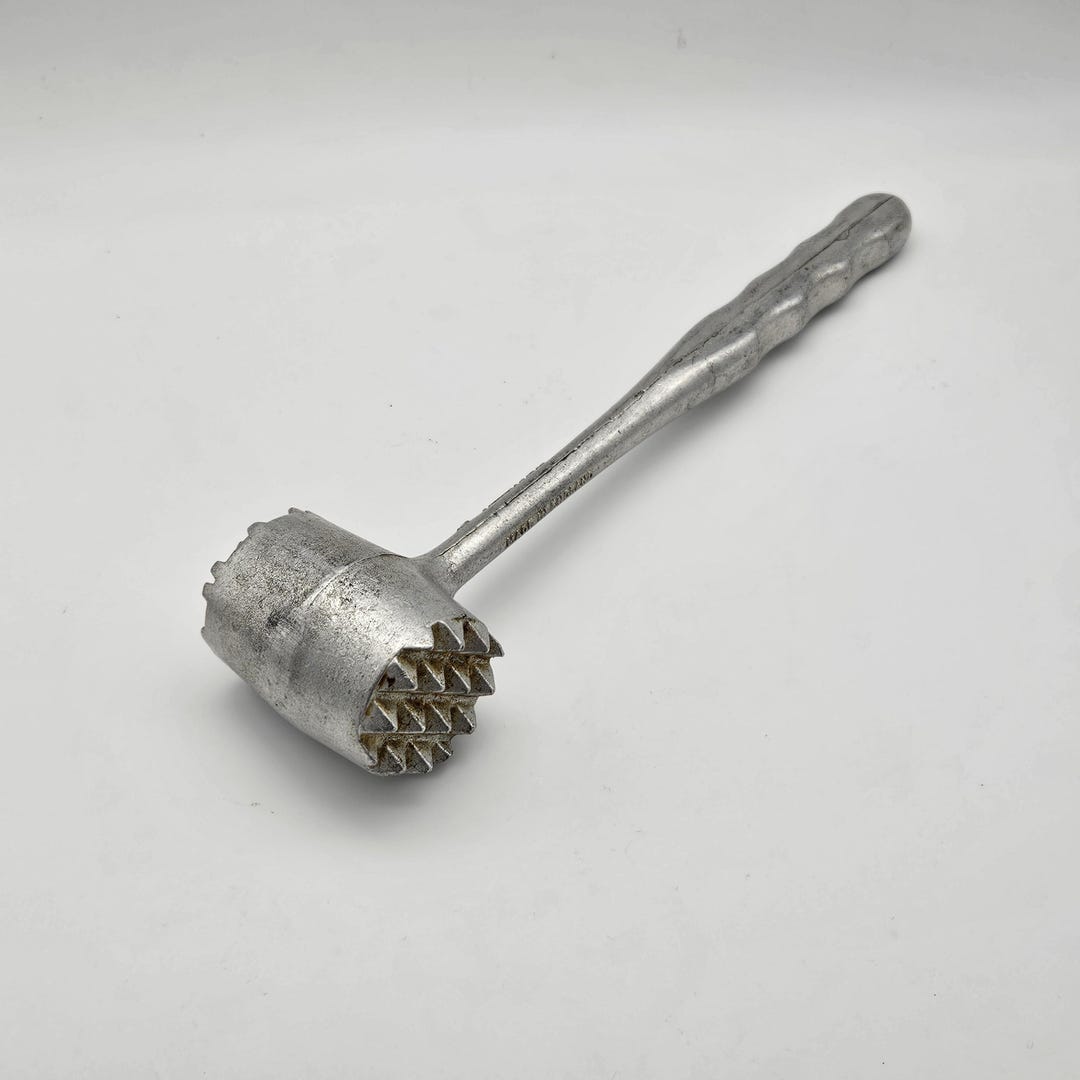 Vintage Nutbrown Meat Tenderizer - Aluminium Mallet - Etsy
