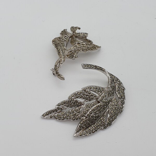 Marcasite Brooch - Etsy UK