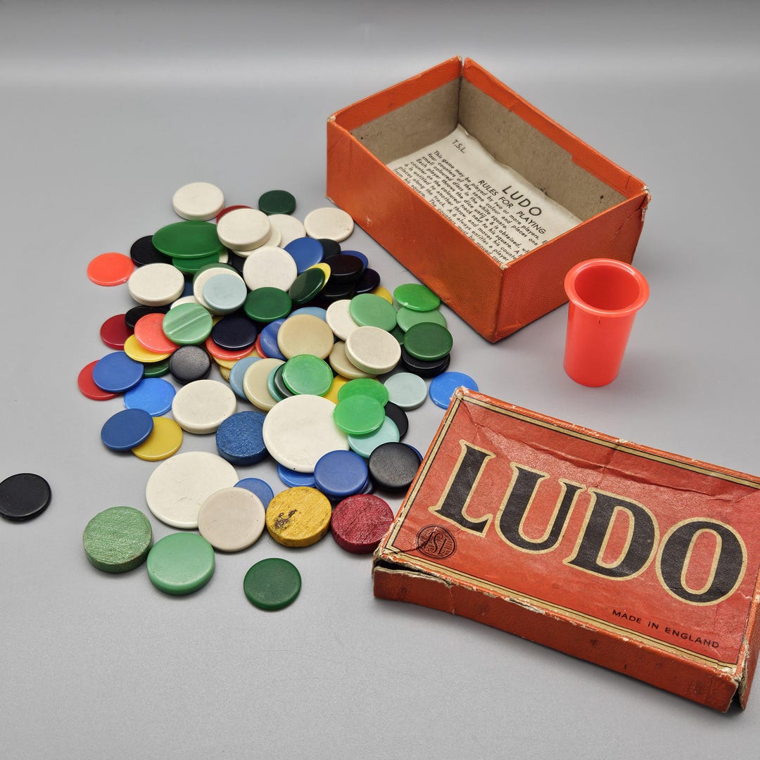 Vintage Plastic Game Counters in Ludo Box - Etsy