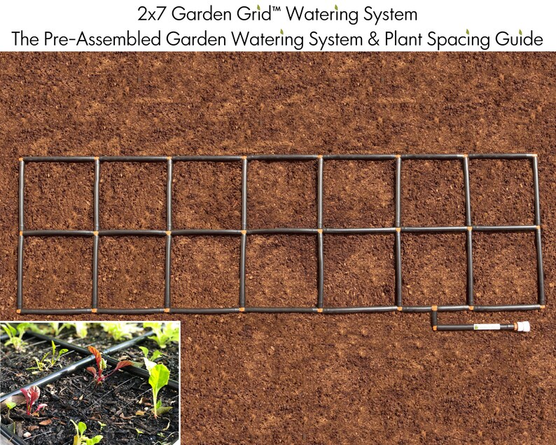 2x7 Garden Grid™ Watering System Pre-assembled Garden - Etsy