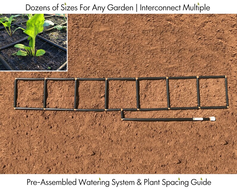 1x7 Garden Grid™ watering system Garden Irrigation System | Etsy