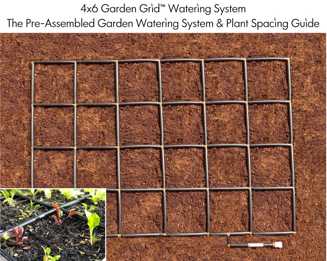 4x6 Garden Grid™ Watering System Garden Irrigation System and Planting ...