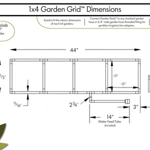 1x4 Garden Grid™ Watering System Garden Irrigation System & Plant ...