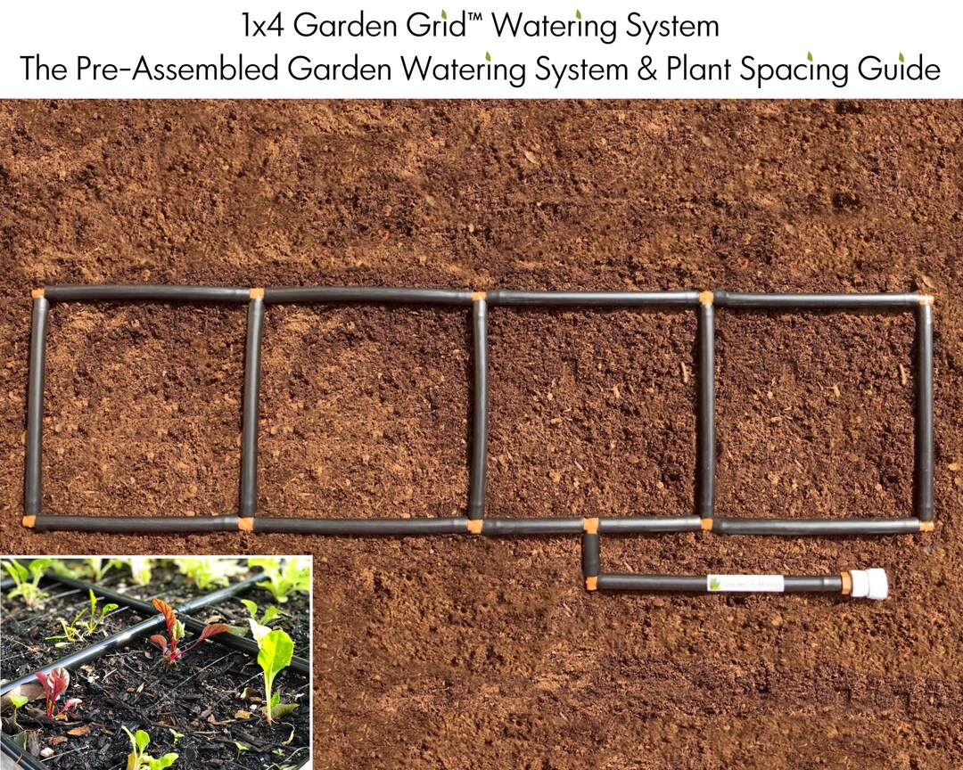 1x4 Garden Grid™ Watering System Garden Irrigation System & Plant ...